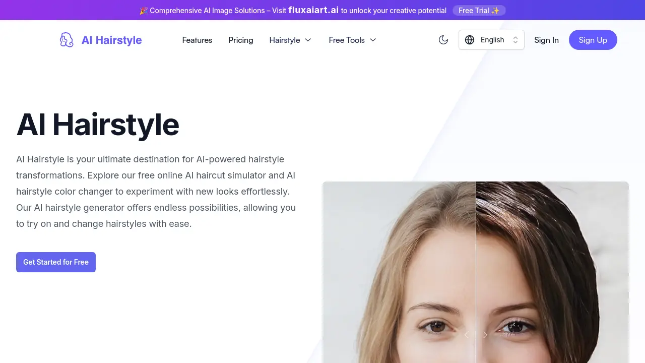 AI Hairstyle - AI-Powered Hairstyle Simulator and Color Changer